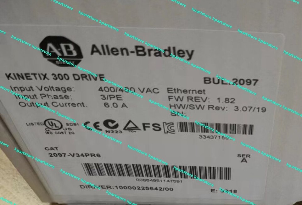100%Genuine NEW Allen Bradley 2097-V34PR6 AB 2097 V34PR6 Kinetix 300 ...