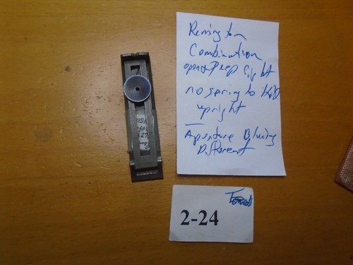 Remington Rolling Block Early Type Rear Sight Combination Open & Peep ...