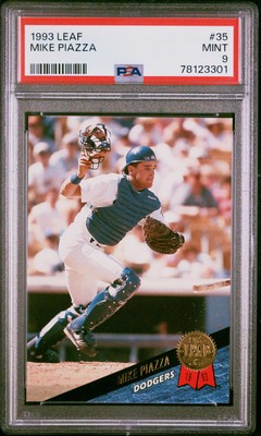 1993 LEAF #35 MIKE PIAZZA PSA 9 | eBay