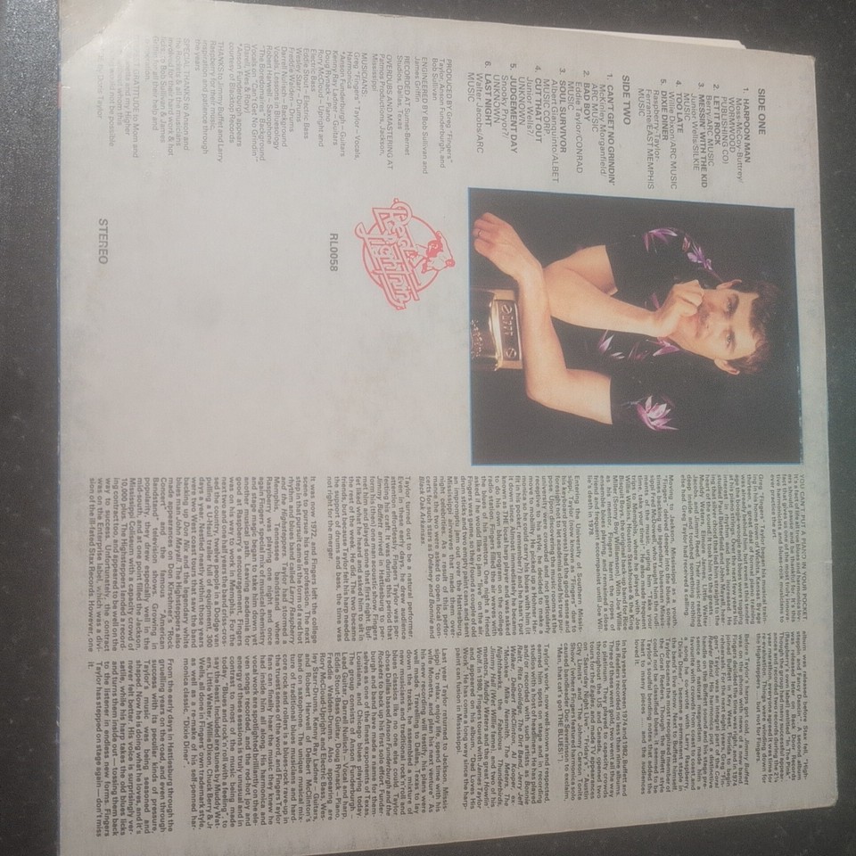 Fingers Taylor With Anson Funderburgh & The Rockets-Harpoon Man 1984 Uk ...