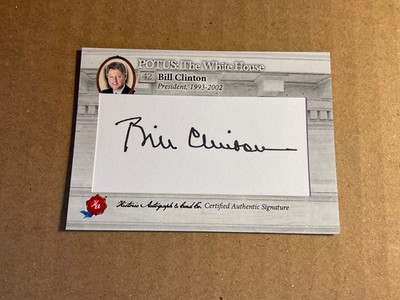 2025 Historic Autographs POTUS White House Bill Clinton Signature Card ...