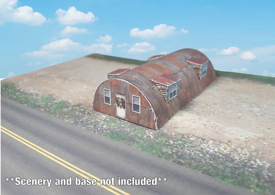 N Scale Building - Quonset Hut **Pre-Cut** CARD STOCK (PAPER) Pre-Cut ...