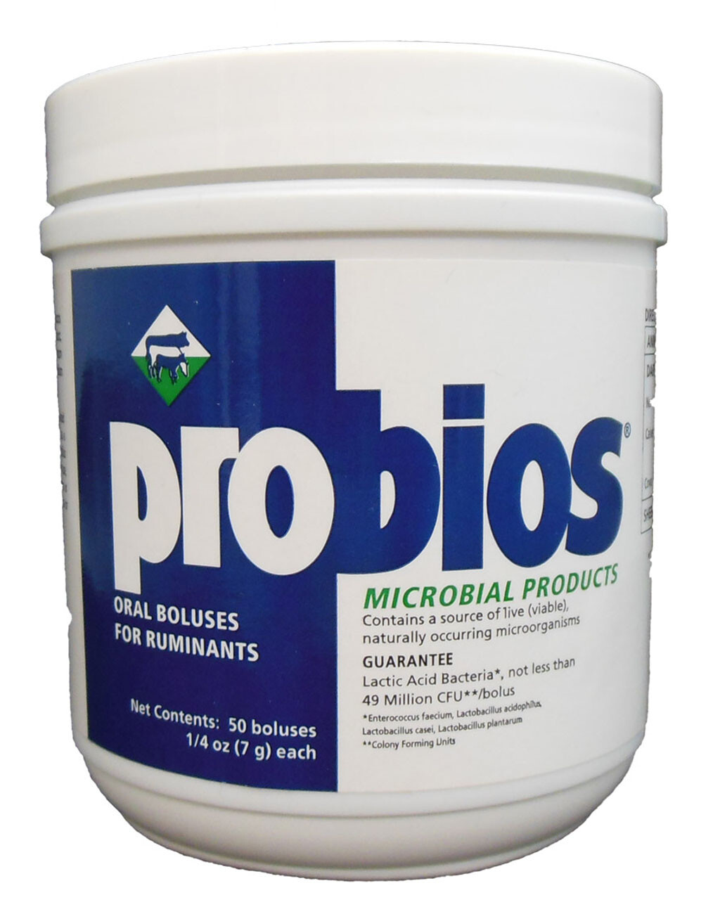 Probios Probiotic bolus 1/4oz 50ct Microbial Sick Stress Cattle Sheep ...