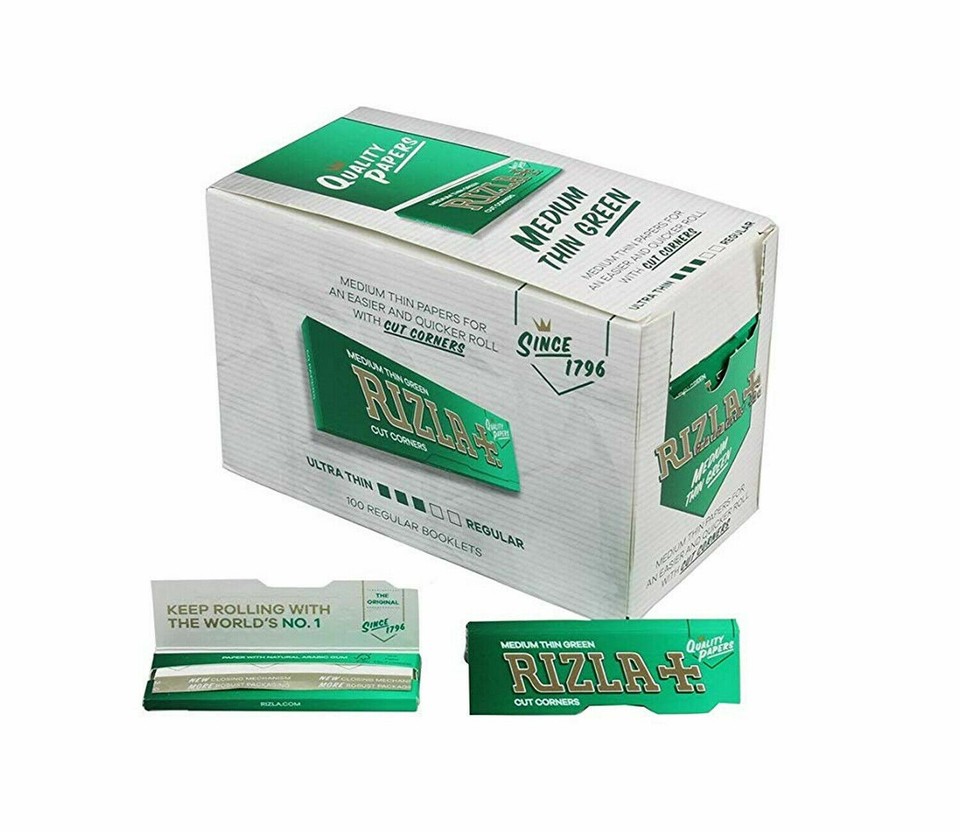 Rizla Green Medium Thin Regular Rolling Paper With Cut Corners ( 50 ...