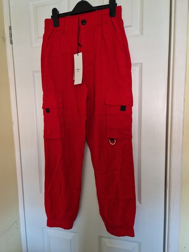 Product VS Miss Red Cargo Trousers Womans Size 6 | eBay UK