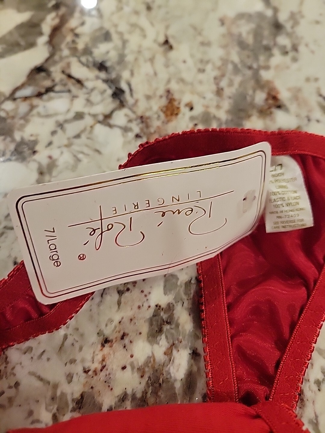 True Vintage Rene Rofe Satin Thong - Gem