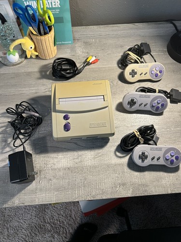 Untested Super Nintendo SNES Jr Console SNS-101 W/ Cables & 3 ...
