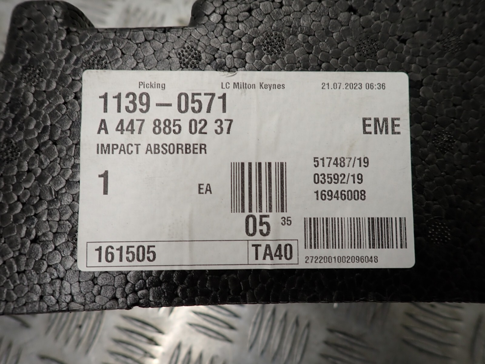 MERCEDES VITO W447 FRONT RIGHT DRIVER IMPACT DAMPER A4478850237 | eBay UK