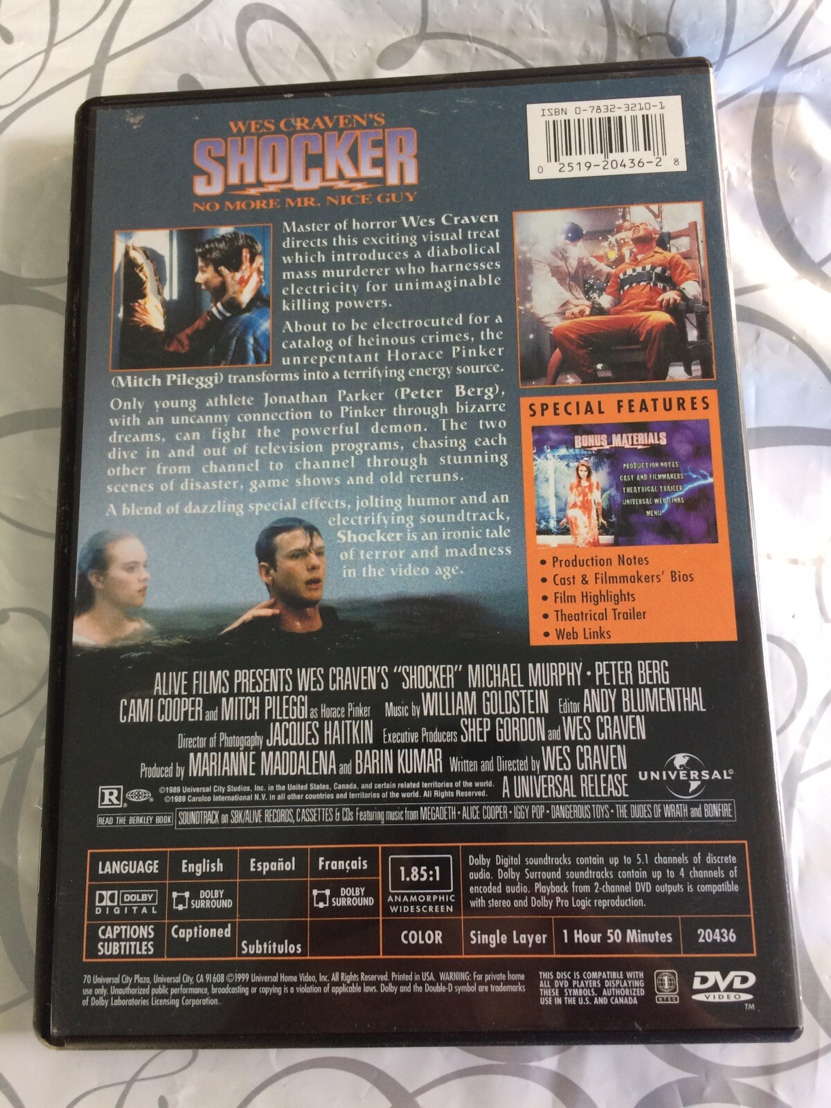 WES CRAVEN'S SHOCKER NO MORE MR. NICE GUY WIDESCREEN DVD | eBay