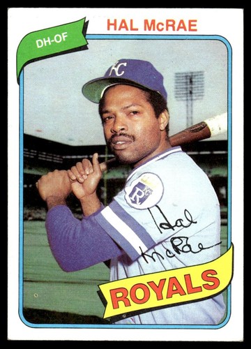 1980 Topps Baseball Card Hal McRae Kansas City Royals #185 EX-MT+ | eBay