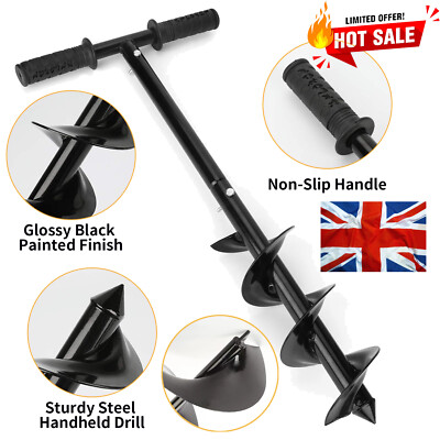 Manual Earth Auger Drill Bit Fence Post Drill Garden Soil Hole Borer ...