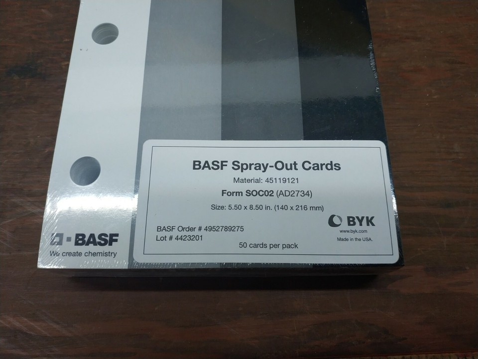 BASF SOC02 Auto Paint Color Matching Spray Out Cards Axalta PPG Body ...