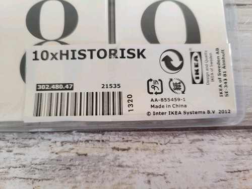 IKEA Historisk White Number Tags 0- 9 with Strings New Junk Journals ...