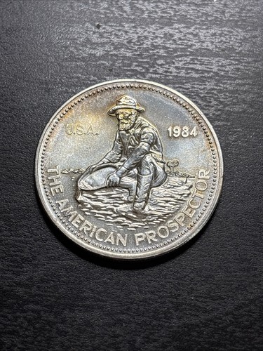 The American Prospector Coin One Troy Ounce Fine Silver 1984 Engelhard ...