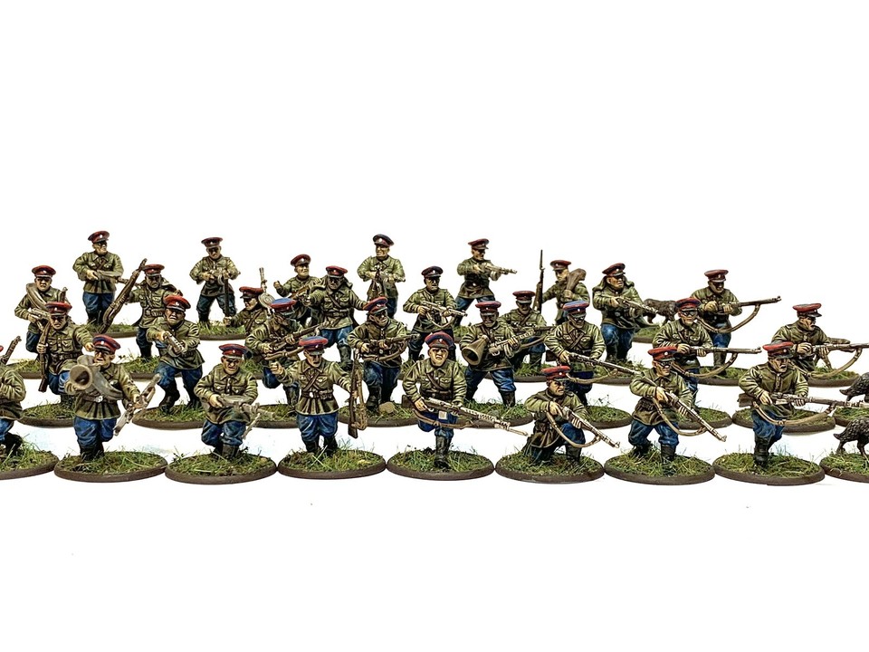SOVIET PLATOON NKVD INFANTRY ARMY 30 28mm painted Historical WW2 BOLT ...