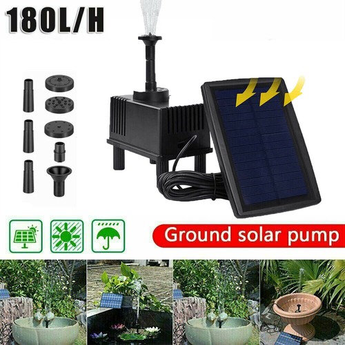 Solar Pump Powered Water Small Pond Garden Submersible Fountains Sponge ...