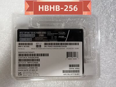 Intel Optane P4800x 375GB SSD U.2 NVME PCIE HP SSDPE1K375GAP1 Solid ...