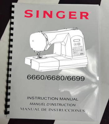 Reprint Manual Singer 6660 6680 6699 Sewing Machine Comb Bound | eBay