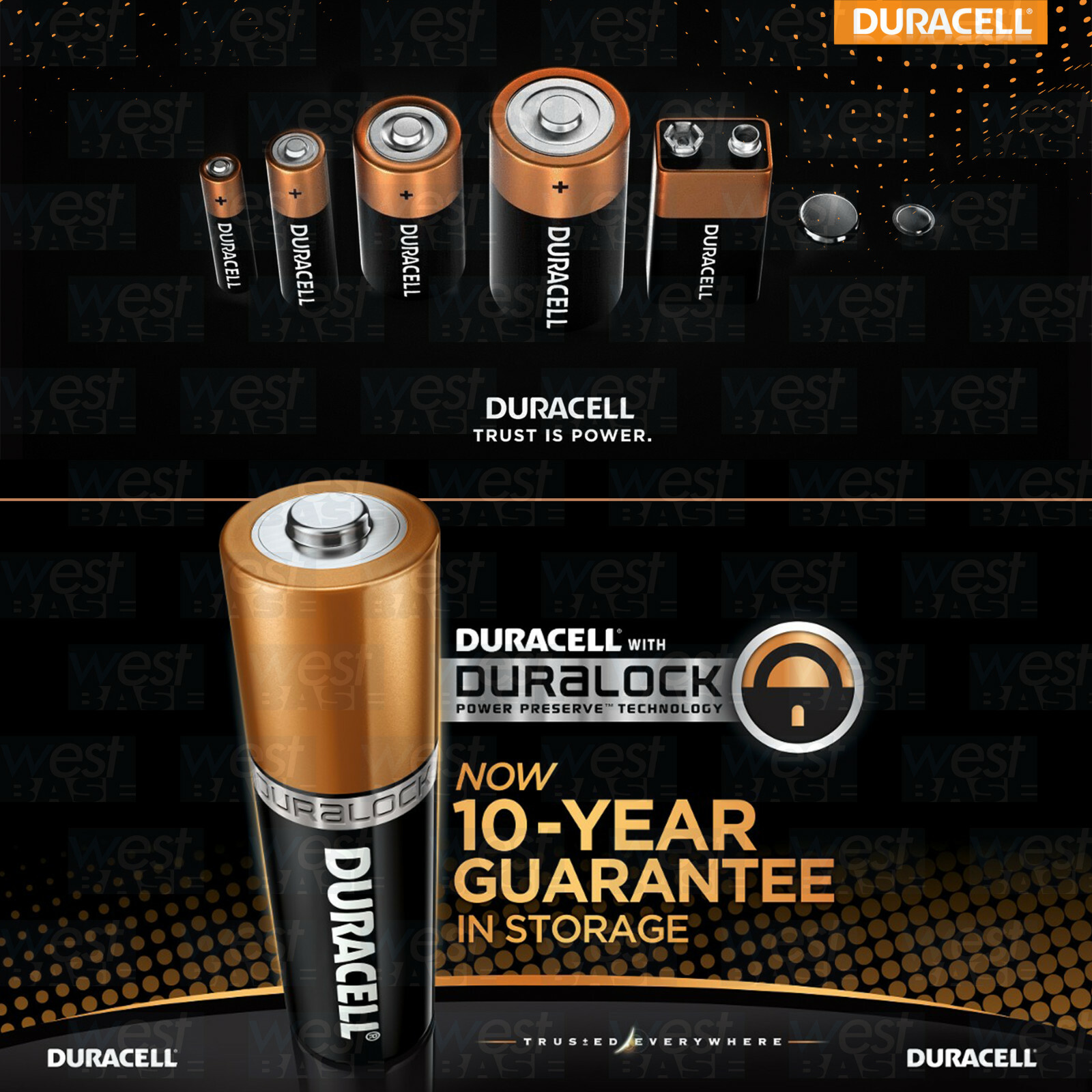DURACELL Plus Power Simply AA AAA C D 9V Alkaline Batteries DURALOCK ...