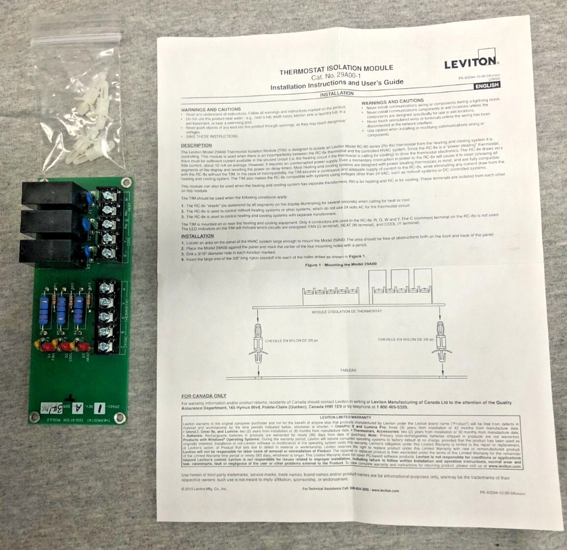 Leviton HAI 29A00-1 Omnistat Thermostat Isolation Module | New