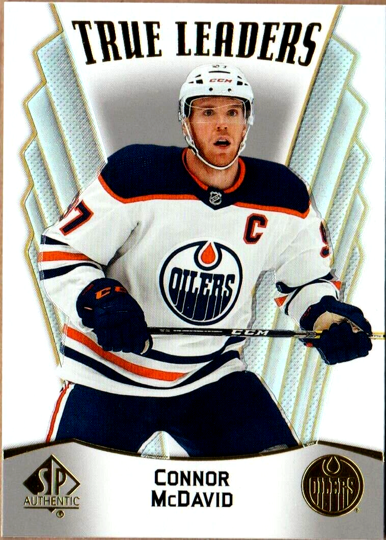 CONNOR MCDAVID 21-22 SP AUTHENTIC TRUE LEADERS INSERT CARD # TL-1 ...