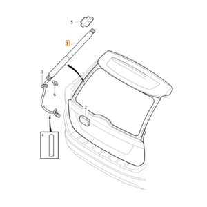 Genuine Volvo LH tailgate power strut lift unit 31479627 | eBay