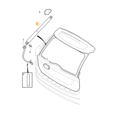 Genuine Volvo LH tailgate power strut lift unit 31479627 | eBay