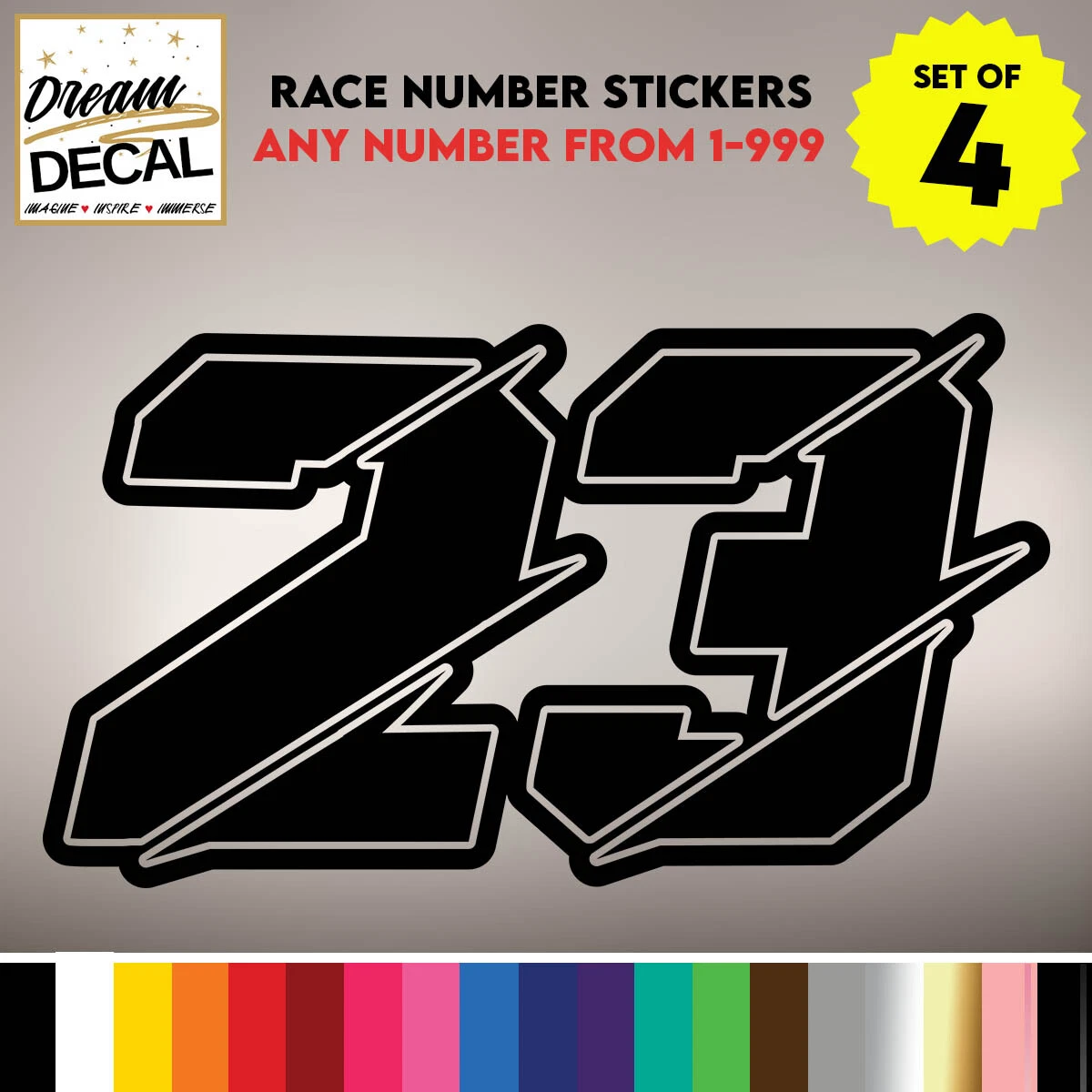 Racing Numbers Decals