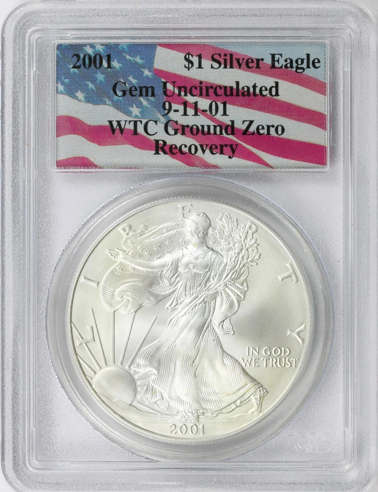 2001 PCGS GEM UNC WTC GROUND ZERO RECOVERY COIN 9/11/2001 25 yrs ago $1 ...