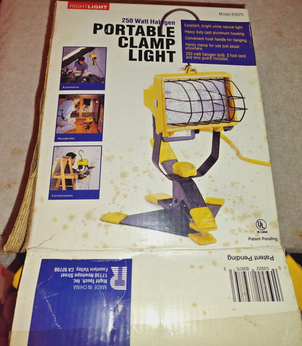 Rightlight 250 Watt Portable Halogen Work Light With Clamp - new in ...