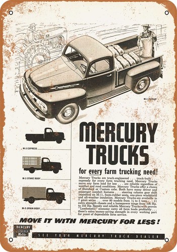METAL SIGN - 1952 Mercury Trucks - Vintage Look Reproduction | eBay