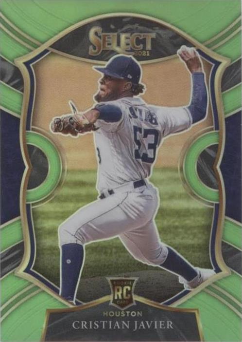 2021 Panini Select - Concourse Cristian Javier #85 Neon Green Prizm /99 ...