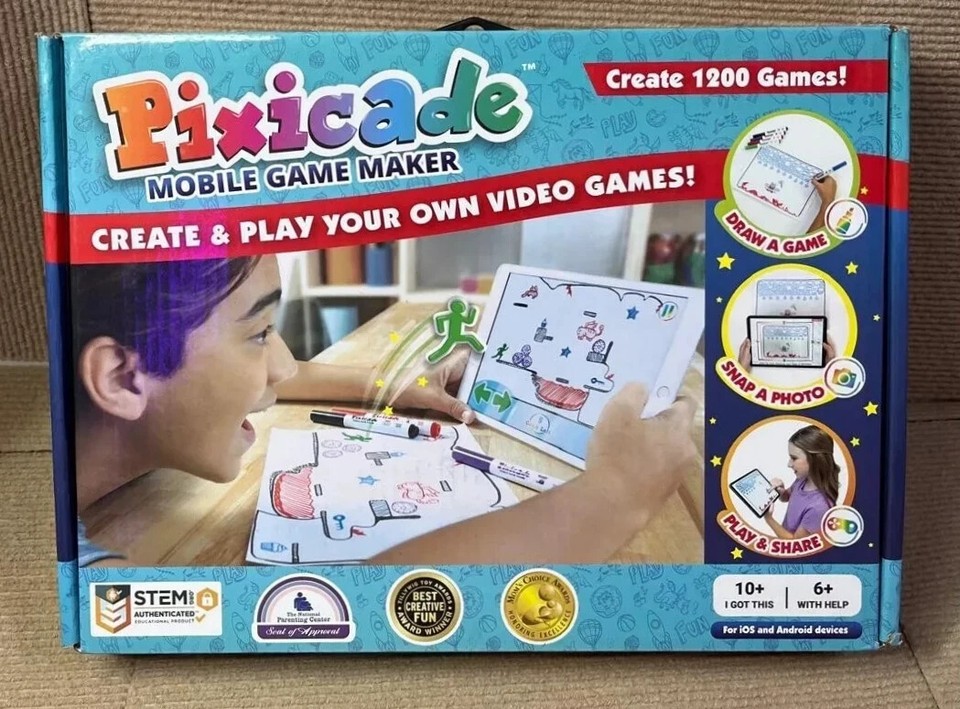 New Pixicade Arcade Game Maker Drawings to Animated Playable Video ...