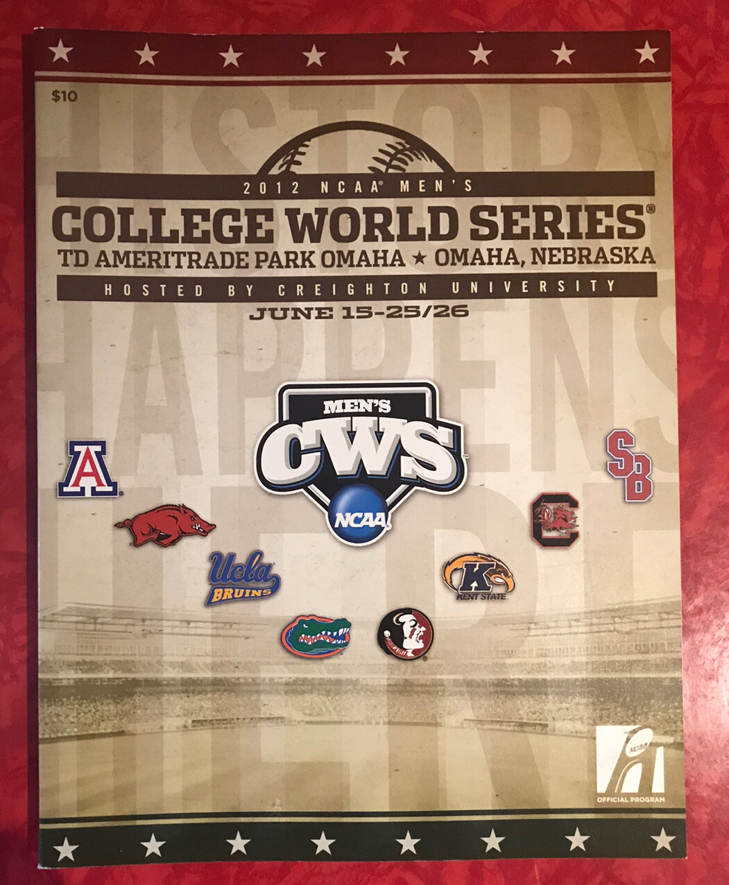 2012 COLLEGE WORLD SERIES CWS OFFICIAL PROGRAM - OMAHA NEBRASKA | eBay