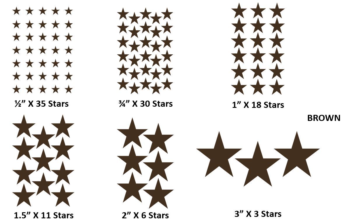 Star Stickers! Choose Your Size and Color Sheet! Free Shipping! Crafted ...