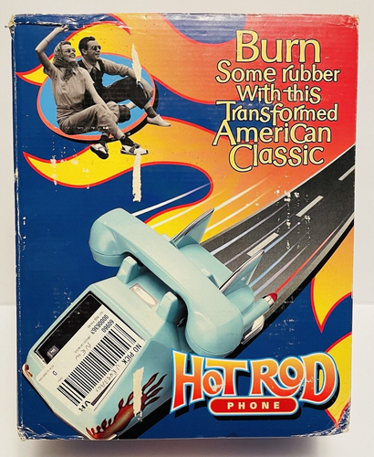 Hot Rod Desk Style Phone with Fins and Yellow & Red Flames RARE NOS in ...