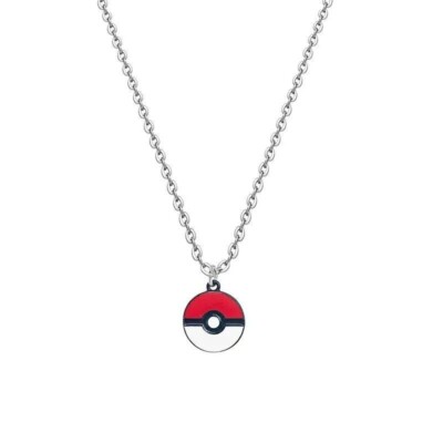 Pokémon Pokeball Necklace Pendant Silver Chain | eBay UK