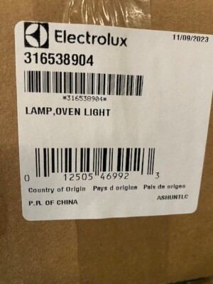 Genuine Electrolux / Frigidaire 316538904 Range Lamp - BUY MORE & SAVE ...