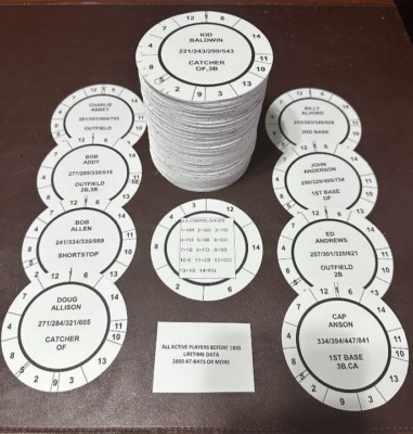 CADACO 1895 & Earlier BASEBALL DISCS 390 Players With 1000 At-Bats PRE ...