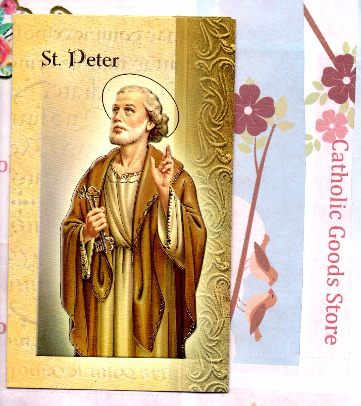Saint St. Peter - Biography, prayer, Feast Day, etc... Folder Card | eBay