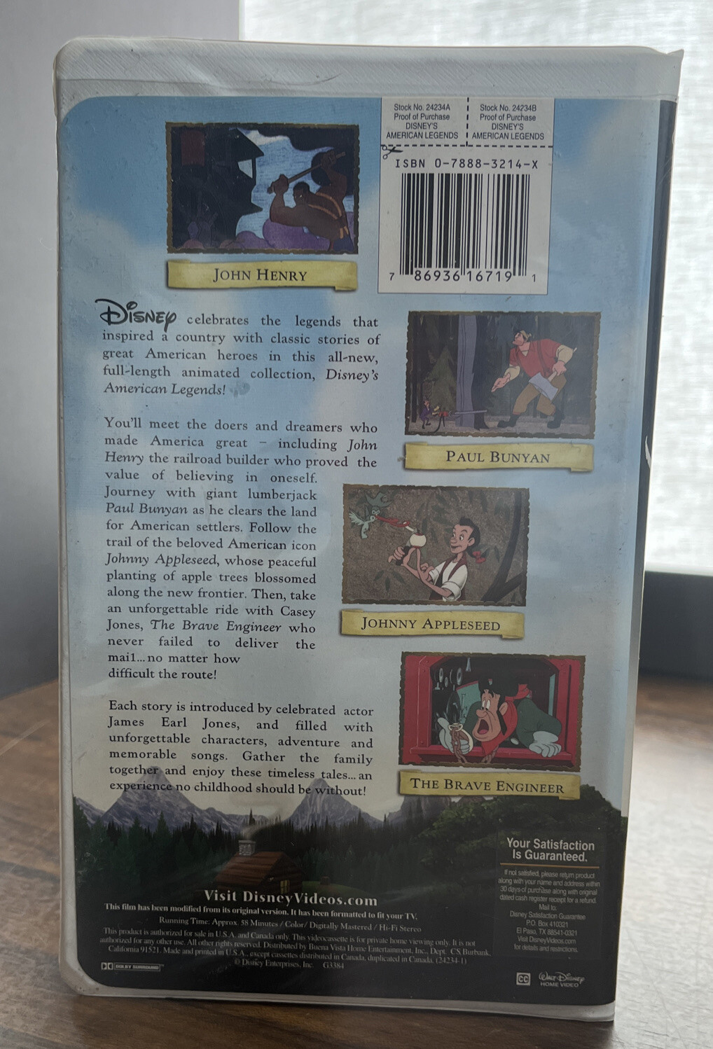 Disney's American Legends (VHS, 2002) Paul Bunyan, John Henry, Johnny ...
