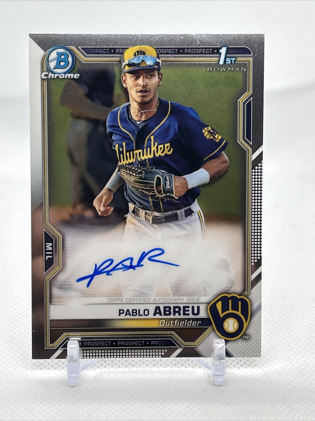 2021 Bowman Chrome 1st Bowman Autograph Pablo Abreu CPA-PA Milwaukee ...