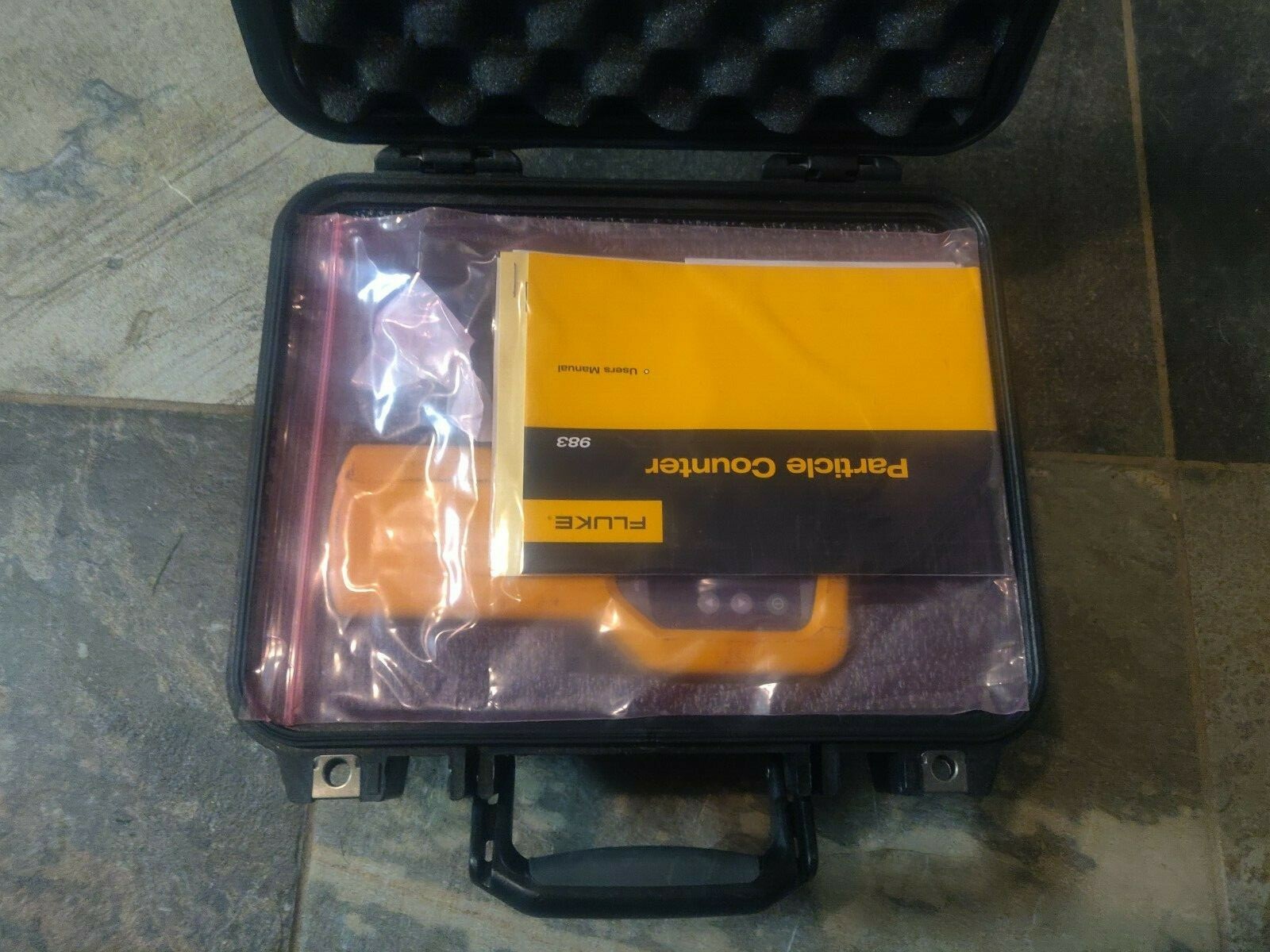 Fluke 983 Particle Counter Air Quality Meter HVAC IAQ KIT Hard Case ...