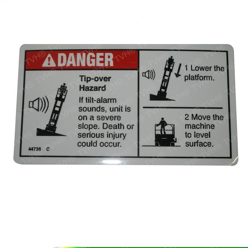 FOR GENIE GRC-12 DECAL - DANGER TIP-OVER TILT 44736 44736GT | eBay