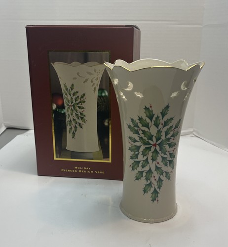 Lenox Holiday Pierce Medium Vase 9 Inch Tall | eBay