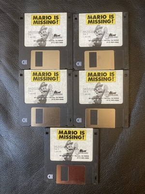 Mario Is Missing for Apple Macintosh Computer/PC, 5 floppy disks only ...
