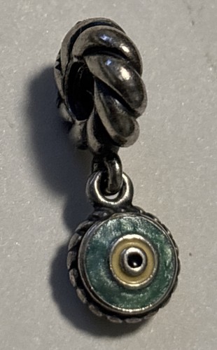 Pandora Sterling Silver 925 Blue Enamel Evil Eye Dangle Charm | eBay