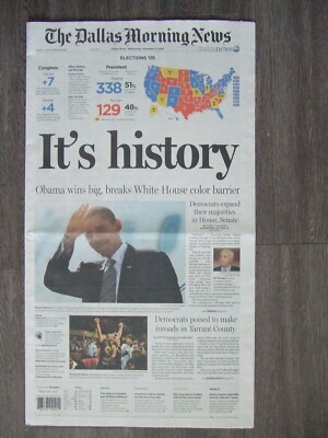 The Dallas Morning News - Barack Obama Election - November 5, 2008 | eBay