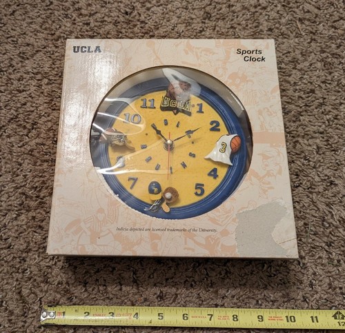 UCLA Bears Sports Clock 6" Talegaters Young's Inc New 96587626139| eBay