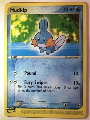 Pokemon Mudkip 60/109 EX Ruby & Sapphire 2003 Non Holo LP | eBay
